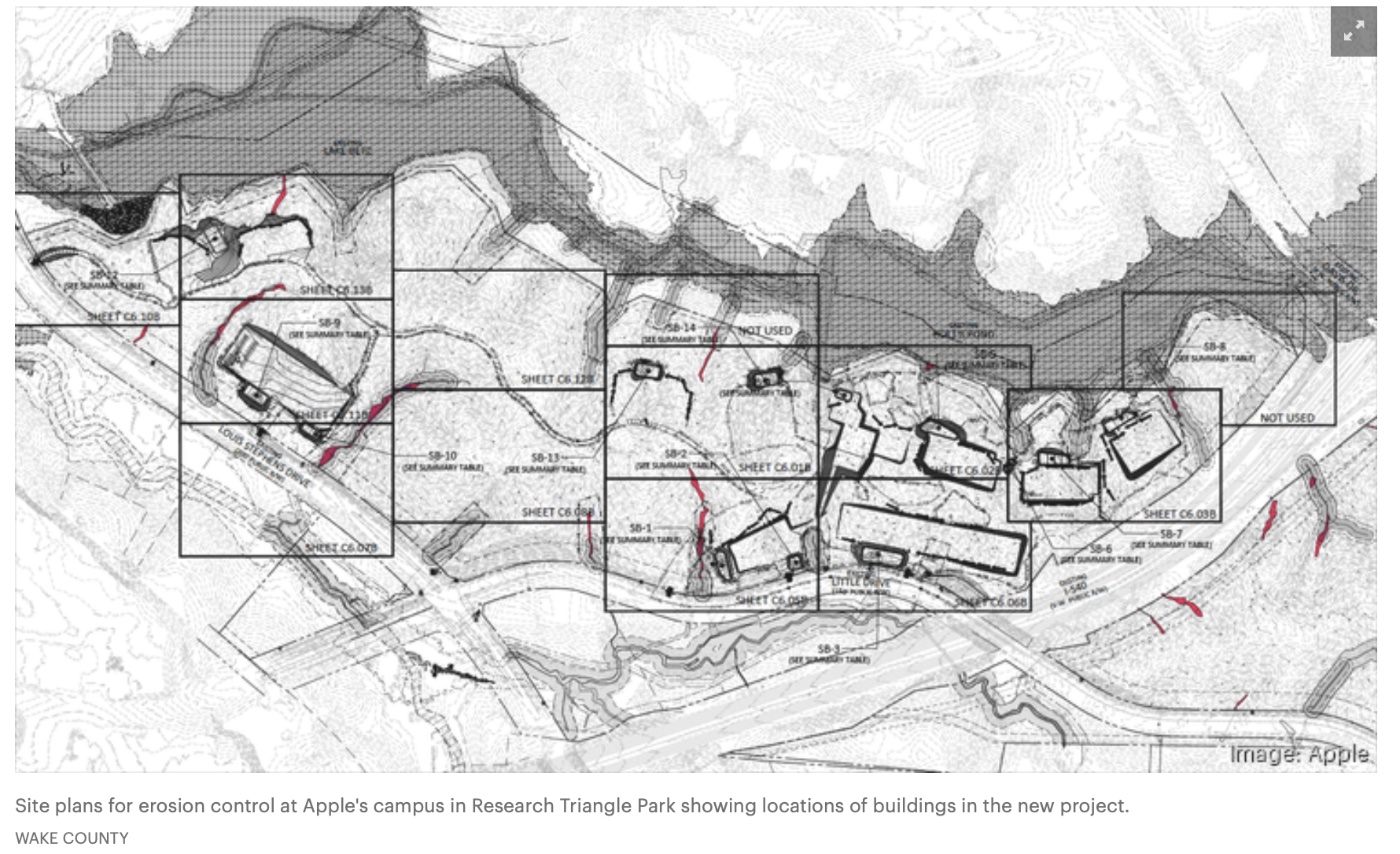 Apple plans a 900,000 square-foot first phase for Research Triangle ...