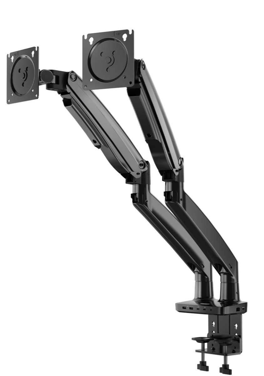 ErgoAV Unveils Single and Dual Monitor Desk Mount with Built-in Docking ...