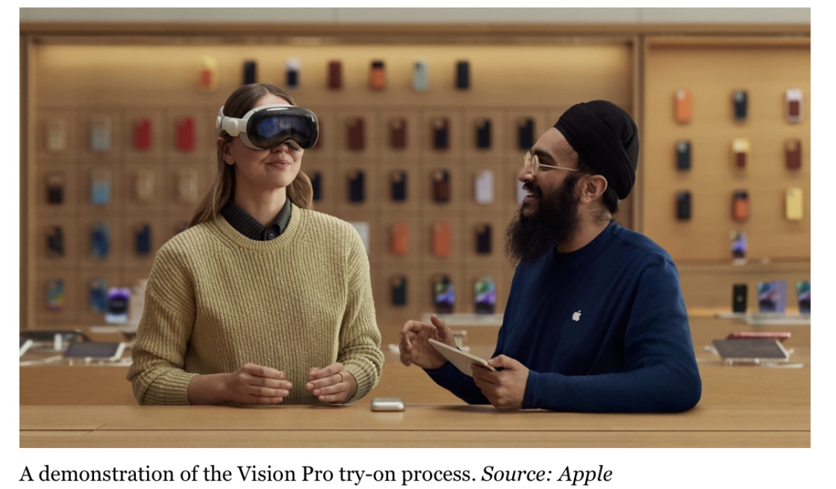 Apple has prepared a special seating area for Vision Pro demos at ...