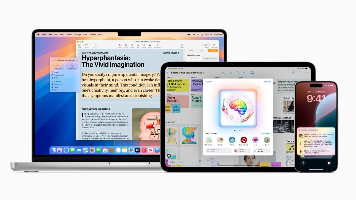 Apple Intelligence comes to iPhone, iPad, and Mac starting next month ...