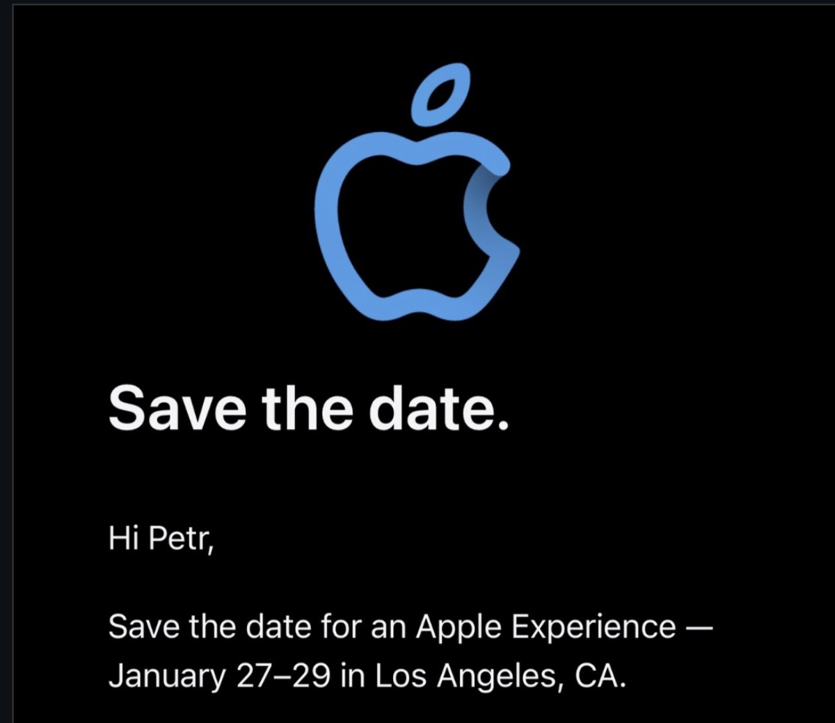 Apple invites select folks to an ‘Apple Experience’ January 27-29 ...